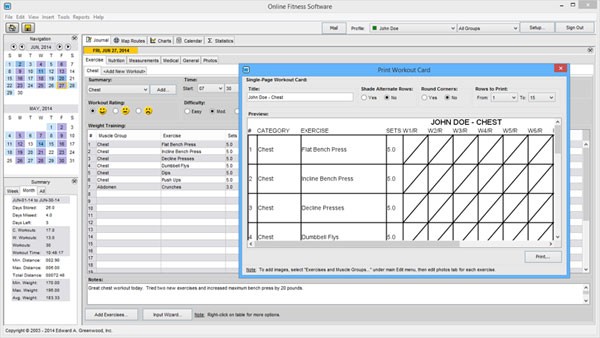 Athletes Database Fitness Software
